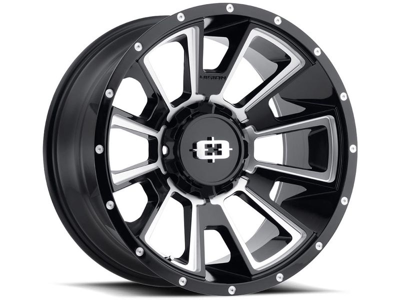 Vision Milled Gloss Black Rebel Wheels | Havoc Offroad