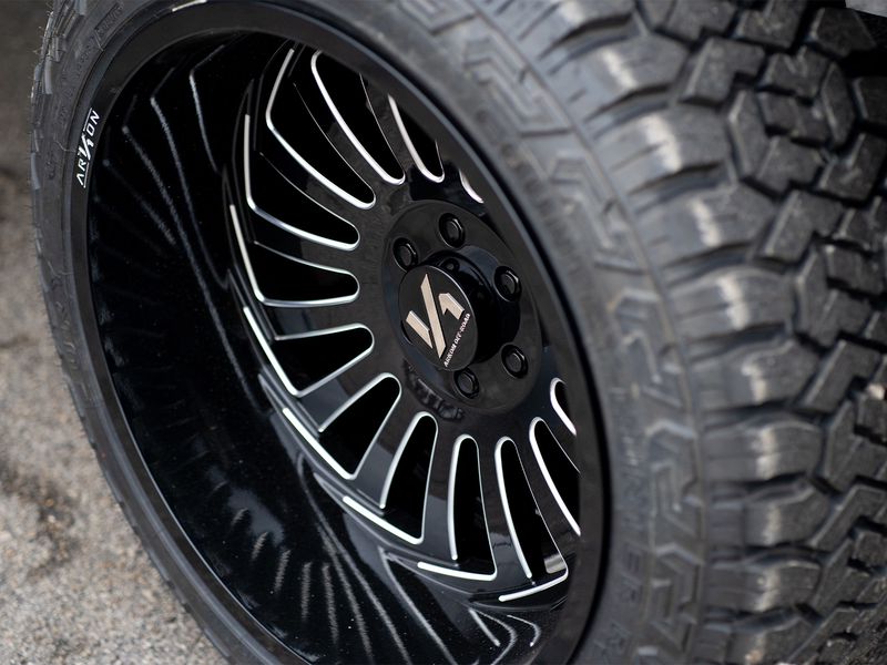 Arkon Off-Road Milled Gloss Black Alexander Wheel AKO-K12120201745L ...