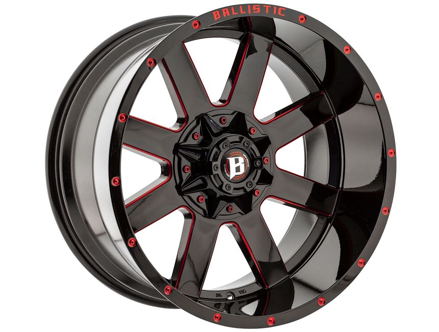 Ballistic Black & Red 959 Rage Wheels | Havoc Offroad