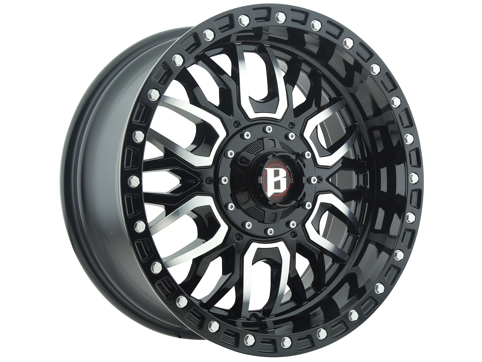 Ballistic Machined Gloss Black 969 Tomahawk Wheels | Havoc Offroad