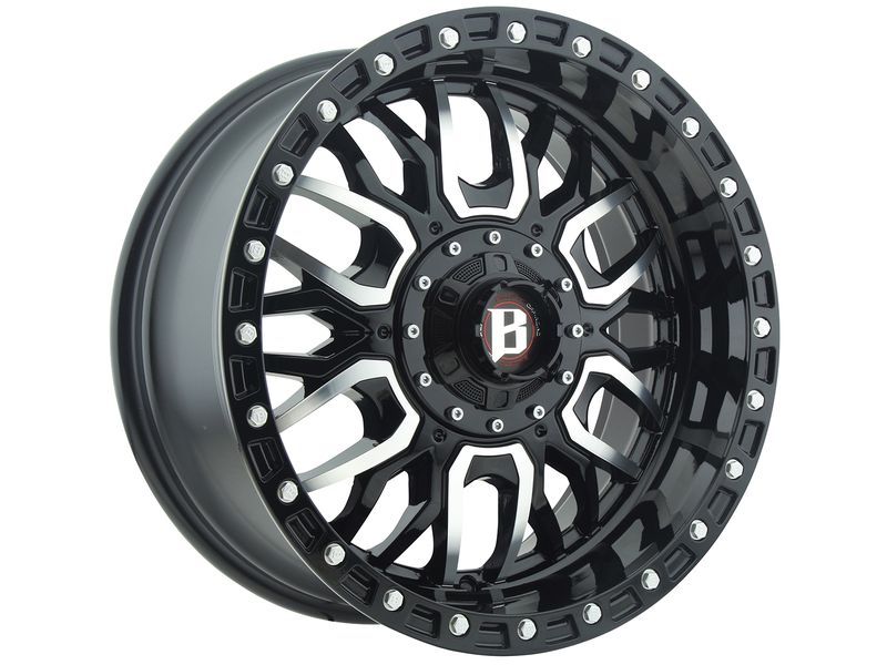 Ballistic Machined Gloss Black 969 Tomahawk Wheels | Havoc Offroad