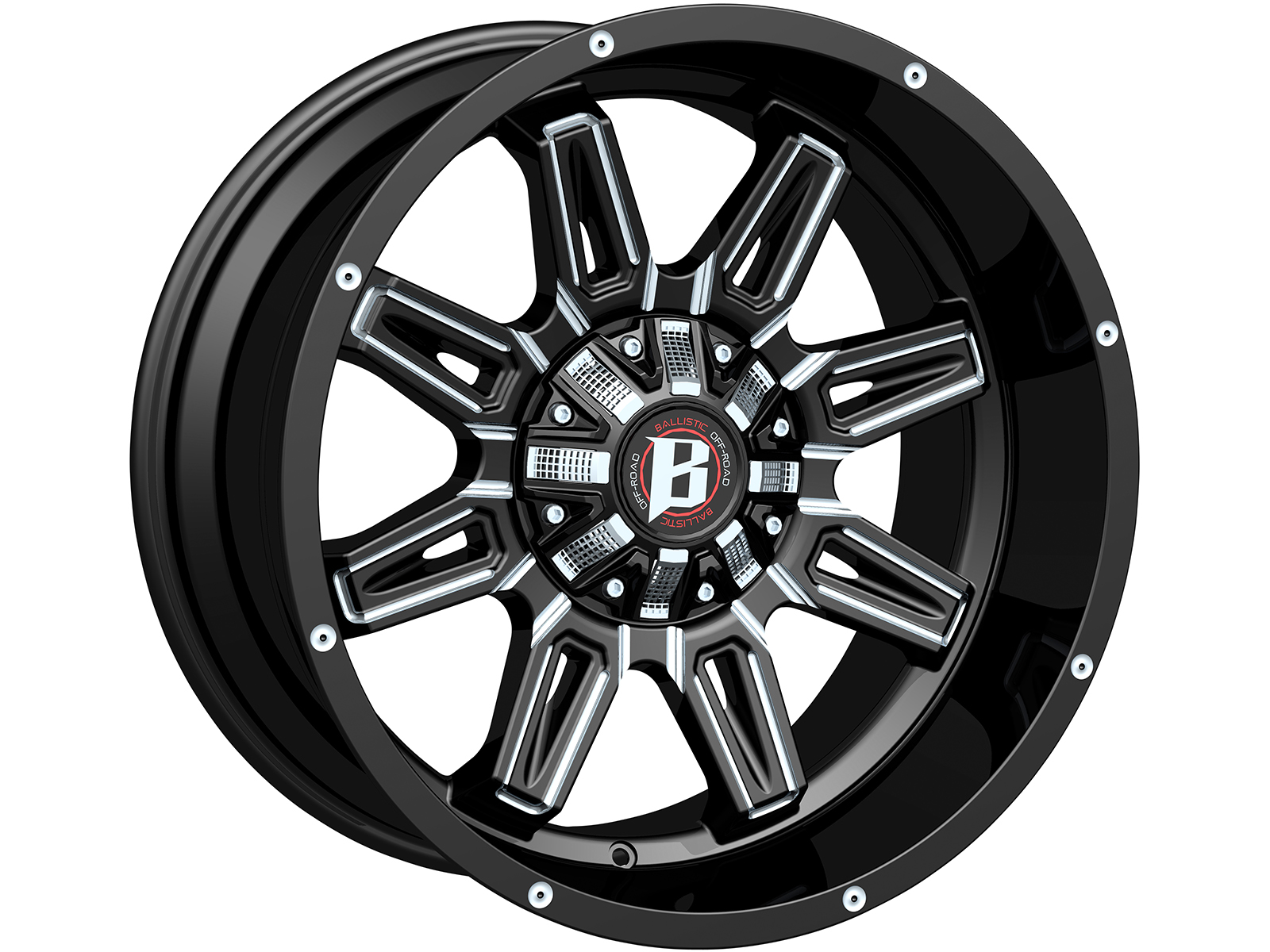 Ballistic Milled Gloss Black 965 Catapult Wheels | Havoc Offroad