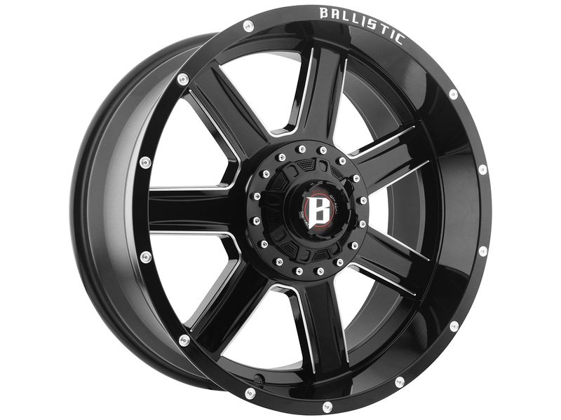 Ballistic Milled Gloss Black 979 Yukon Wheels | Havoc Offroad