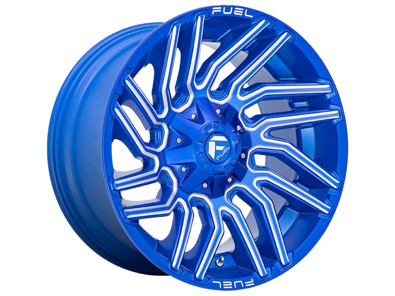 Fuel Milled Blue Typhoon Wheels | Havoc Offroad