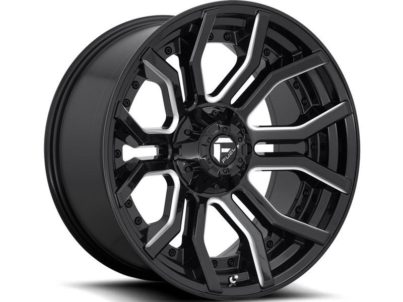 Fuel Milled Gloss Black Rage Wheels | Havoc Offroad