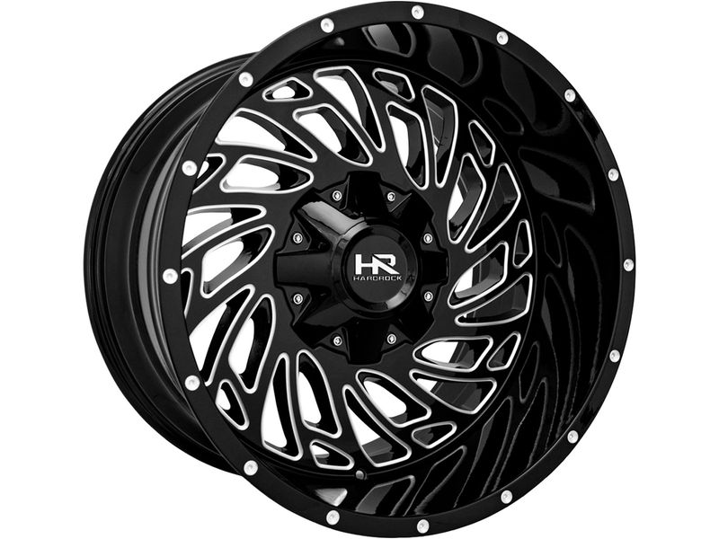 Hardrock Milled Gloss Black Attack Wheels | Havoc Offroad