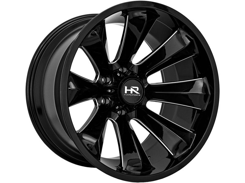 Hardrock Milled Gloss Black Xplosive Wheels | Havoc Offroad