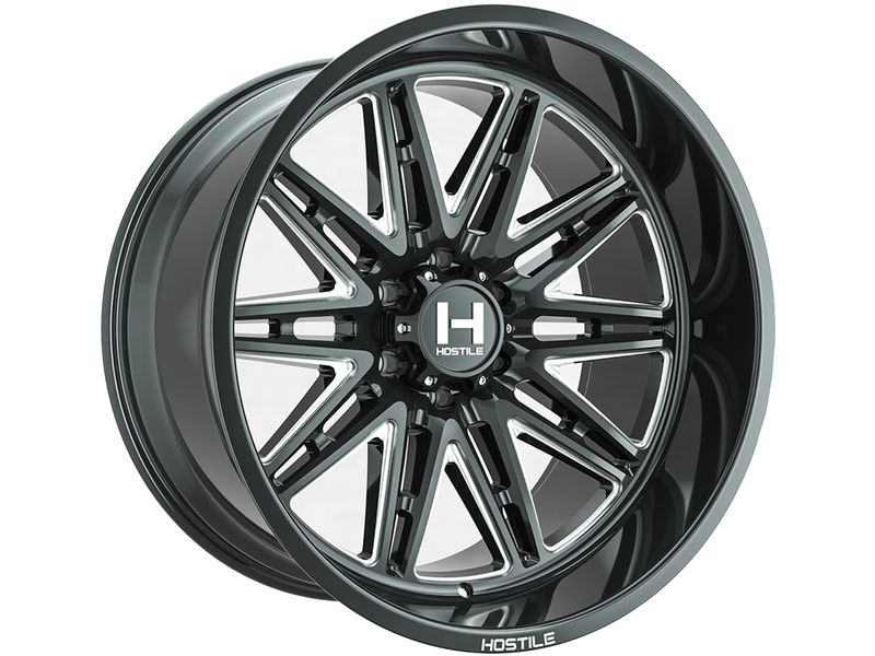 Hostile Milled Gloss Black Maniac Wheel H126-2012513947B | Havoc Offroad