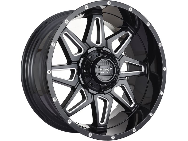 Impact Off-Road Milled Gloss Black 807 Wheels | Havoc Offroad