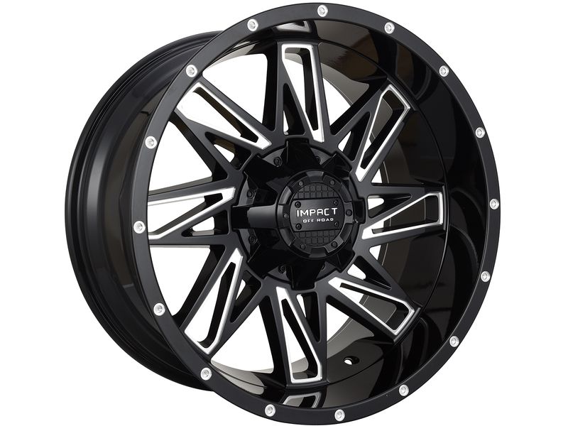 Impact Off-Road Milled Gloss Black 814 Wheels | Havoc Offroad