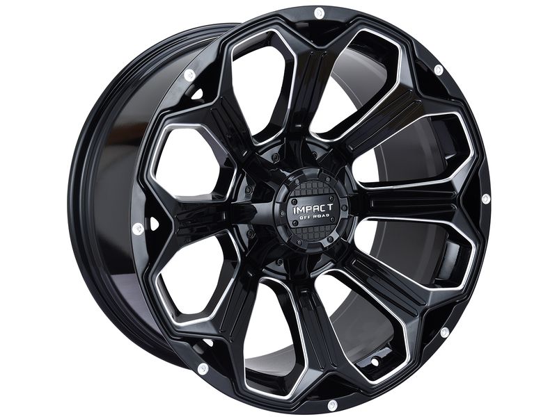 Impact Off-Road Milled Gloss Black 817 Wheels | Havoc Offroad