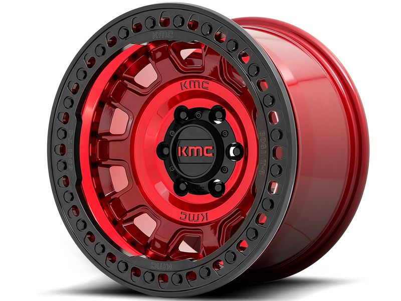 KMC Red KM236 Tank Beadlock Wheels | Havoc Offroad