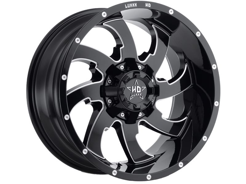 Luxxx HD Milled Gloss Black LHD12 Wheels | Havoc Offroad