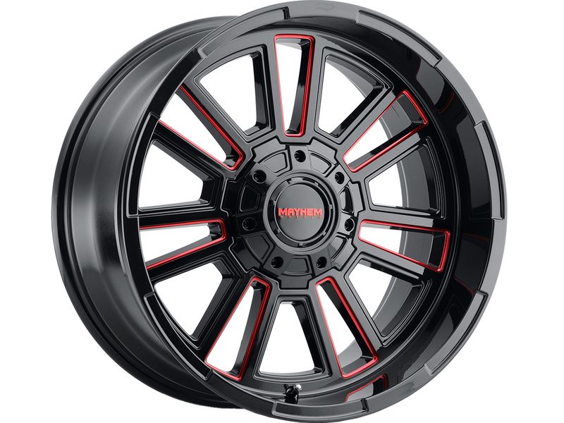 Mayhem Black & Red Apollo Wheels | Havoc Offroad