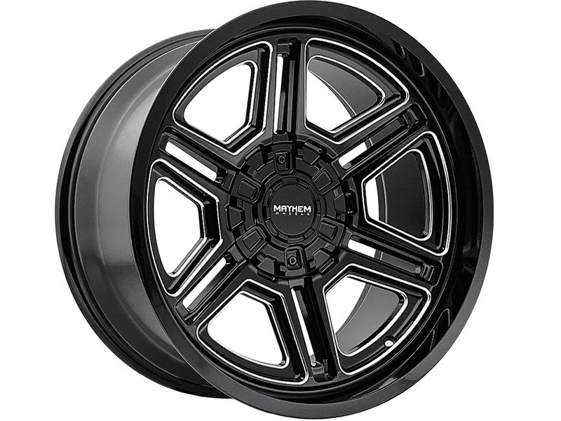 Mayhem Milled Gloss Black Hermosa Wheels | Havoc Offroad
