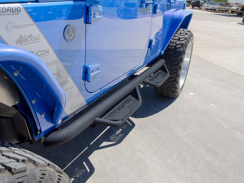 N-Fab Textured Black Cab Length Podium Steps | Havoc Offroad