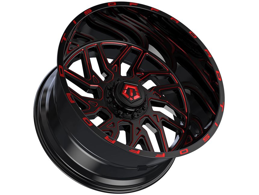 TIS Milled Black & Red 544 Wheels | Havoc Offroad