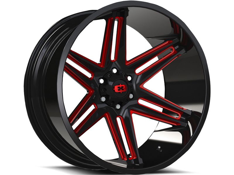 Vision Black & Red Razor Wheels | Havoc Offroad