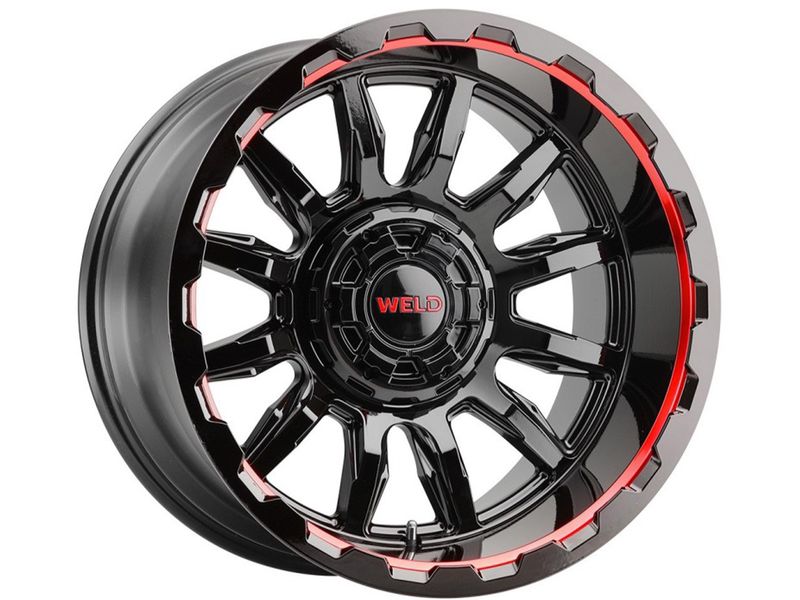 Weld Off-Road Gloss Black & Red Gauntlet Wheels | Havoc Offroad