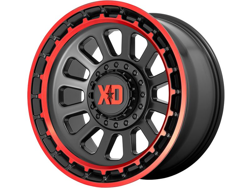 XD Series Matte Black & Red XD856 Omega Wheels | Havoc Offroad