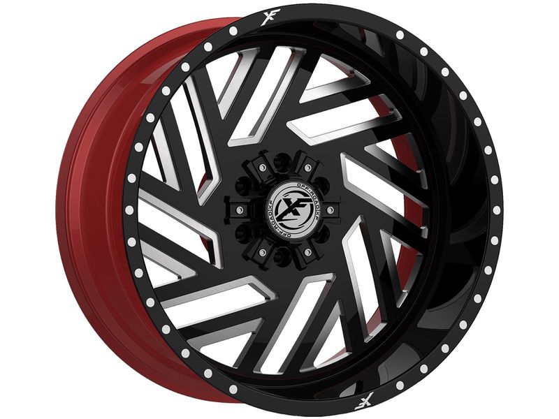 XF Offroad Forged Gloss Black & Red XFX-304 Wheels | Havoc Offroad