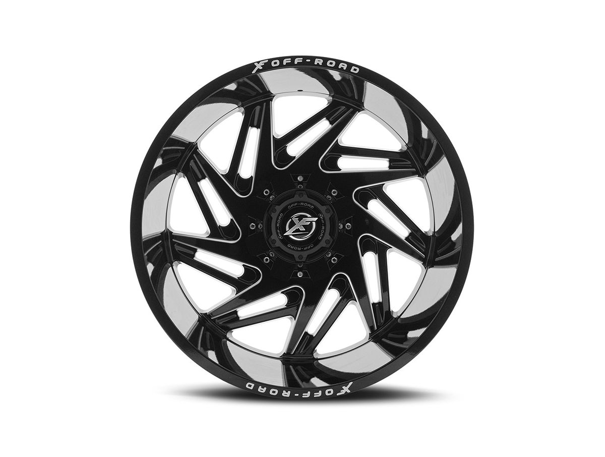 XF Offroad Milled Black XF-203 Wheel XF-20317981651170-12BM | Havoc Offroad