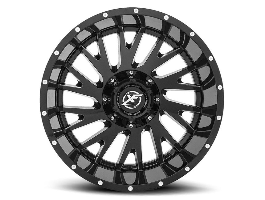 XF Offroad Milled Gloss Black XF-221 Wheels | Havoc Offroad