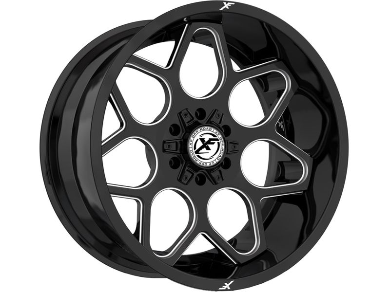 XF Offroad Milled Gloss Black XF-233 Wheels | Havoc Offroad