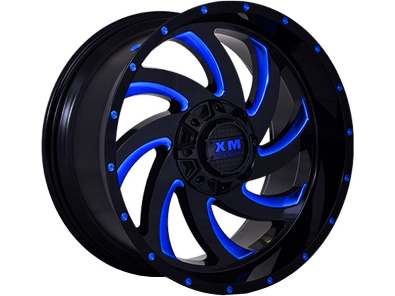 XM Offroad Black & Blue XM-324 Wheels | Havoc Offroad