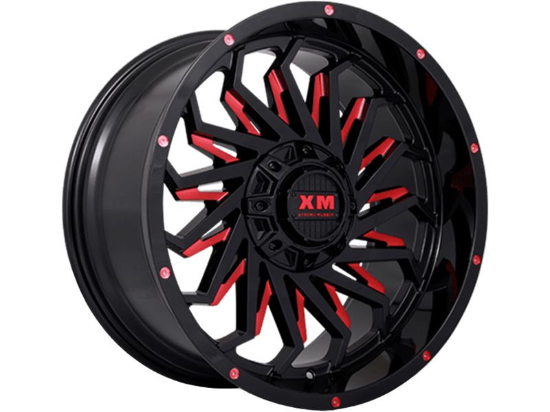 XM Offroad Black & Red XM-330 Wheels | Havoc Offroad