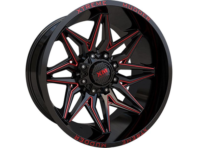 XM Offroad Black & Red XM-342 Wheels | Havoc Offroad