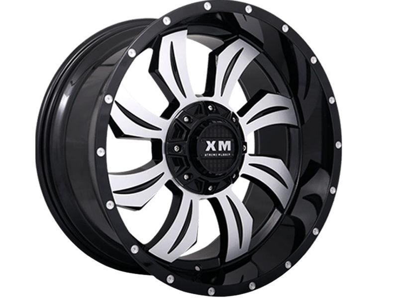 XM Offroad Machined Gloss Black XM-323 Wheels | Havoc Offroad