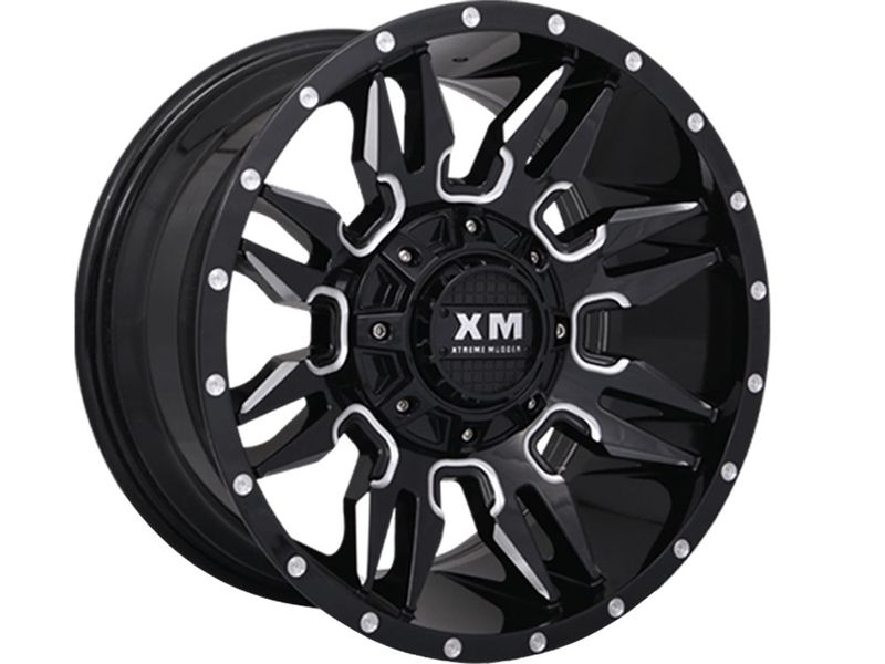 XM Offroad Milled Gloss Black XM-320 Wheel XM320179513951500110GBME ...
