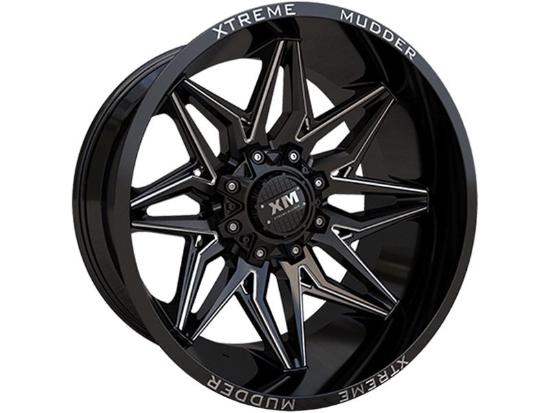 XM Offroad Milled Gloss Black XM-342 Wheels | Havoc Offroad